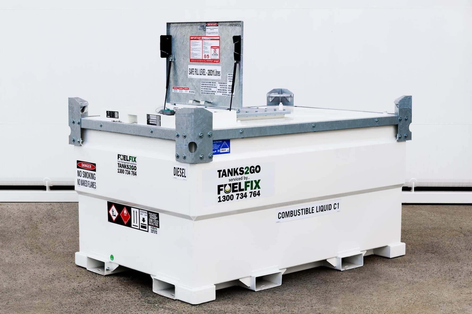 3,000L Self Bunded Fuel Tank - Fuelfix & Tanks2GO